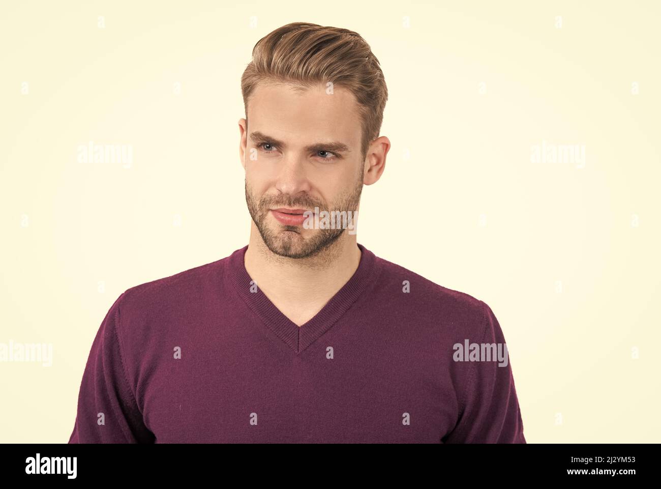 Your appearance is on-trend. Handsome man isolated on white. Mens ...