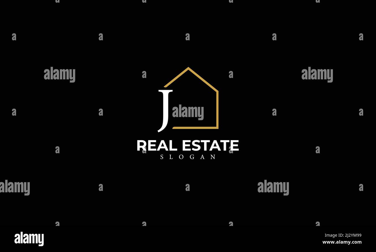 Alphabet J Real Estate Monogram Vector Logo Design, Letter J House Icon ...