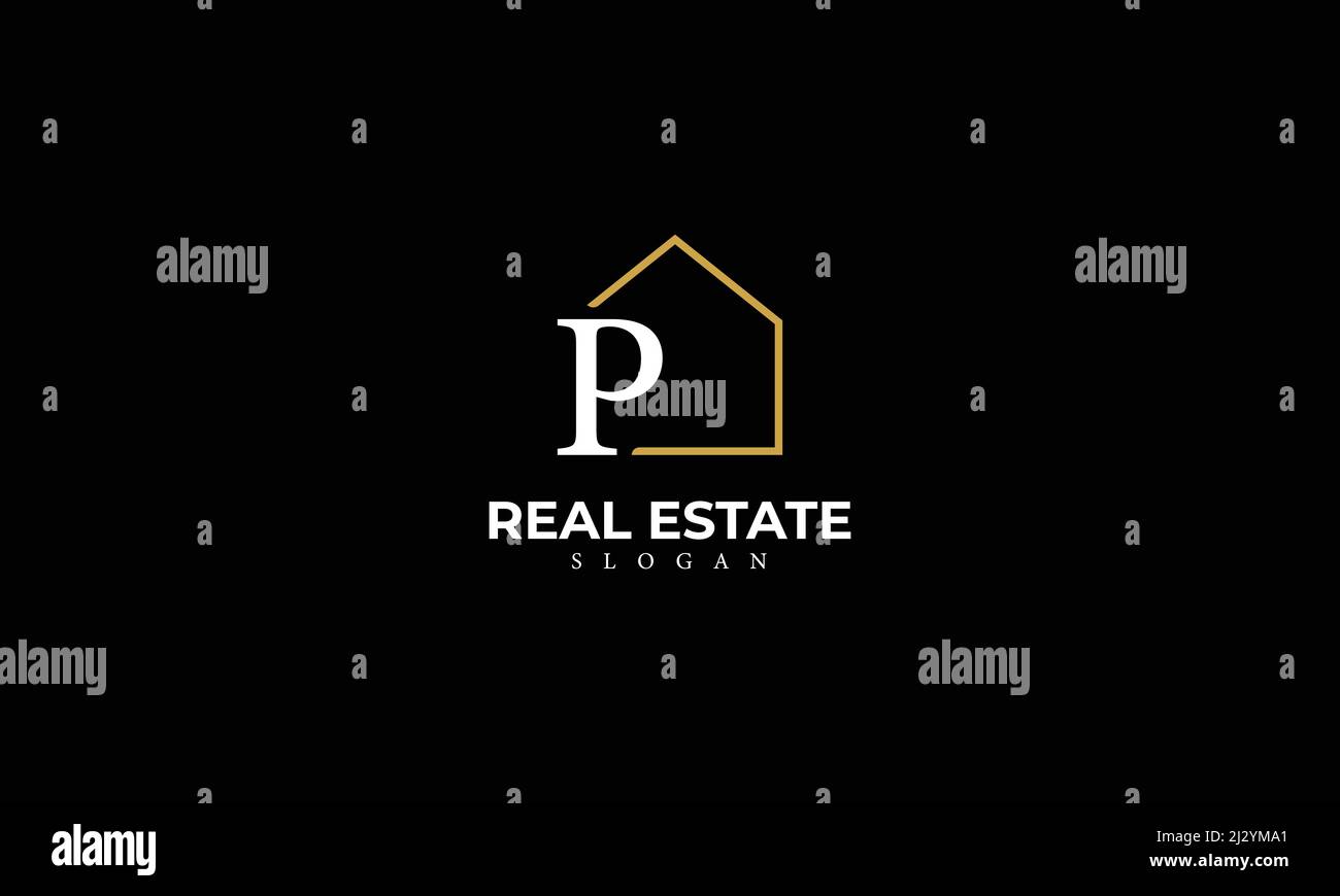 P letter roof logo hi-res stock photography and images - Alamy