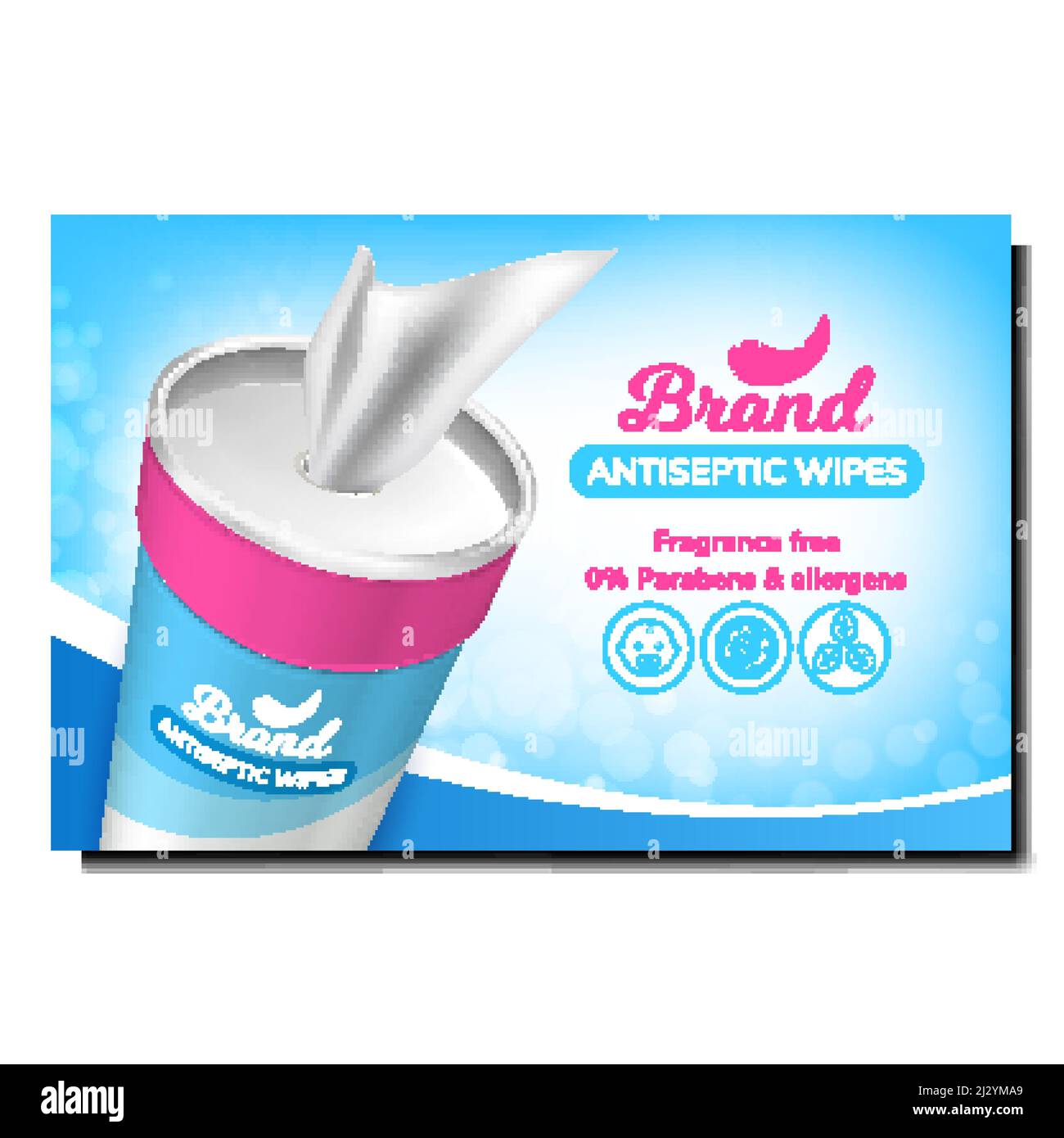 Antiseptic Wipes Creative Promotion Poster Vector Stock Vector Image ...