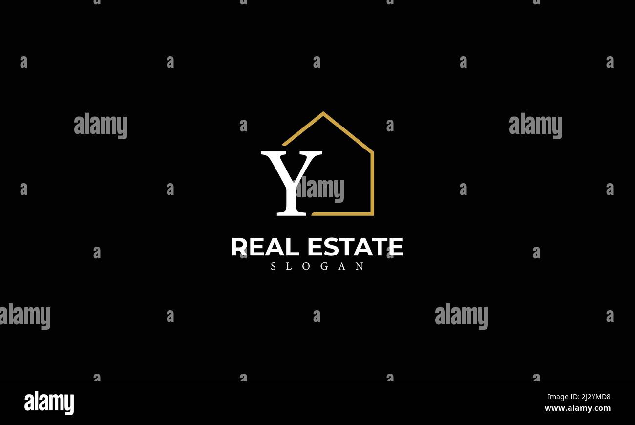 Alphabet Y Real Estate Monogram Vector Logo Design, Letter Y House Icon ...