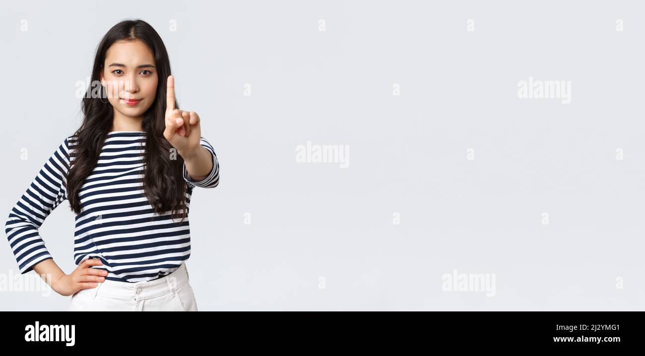 Lifestyle, beauty and fashion, people emotions concept. Wait a sec ...