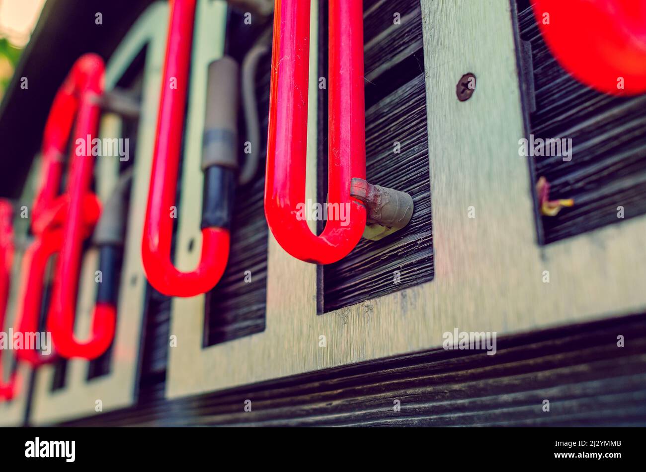 Welcome! realistic neon sign hi-res stock photography and images - Alamy