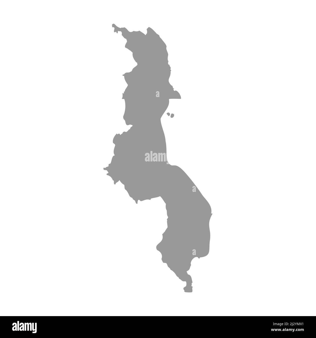 Malawi Vector Country Map Silhouette Stock Vector Image And Art Alamy
