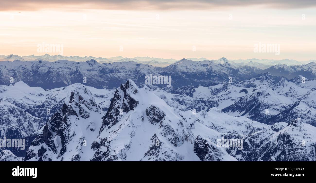 Aerial View of Canadian Rocky Mountain Landscape Stock Photo - Alamy