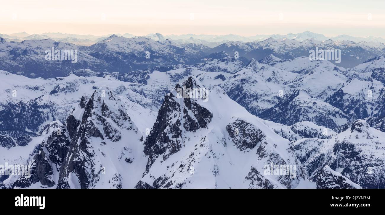 Aerial View of Canadian Rocky Mountain Landscape Stock Photo - Alamy