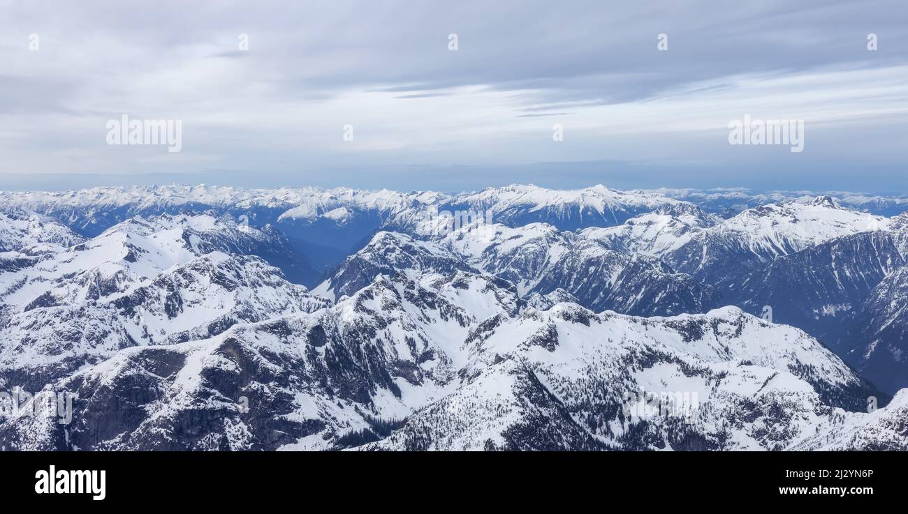 Aerial View of Canadian Rocky Mountain Landscape Stock Photo - Alamy