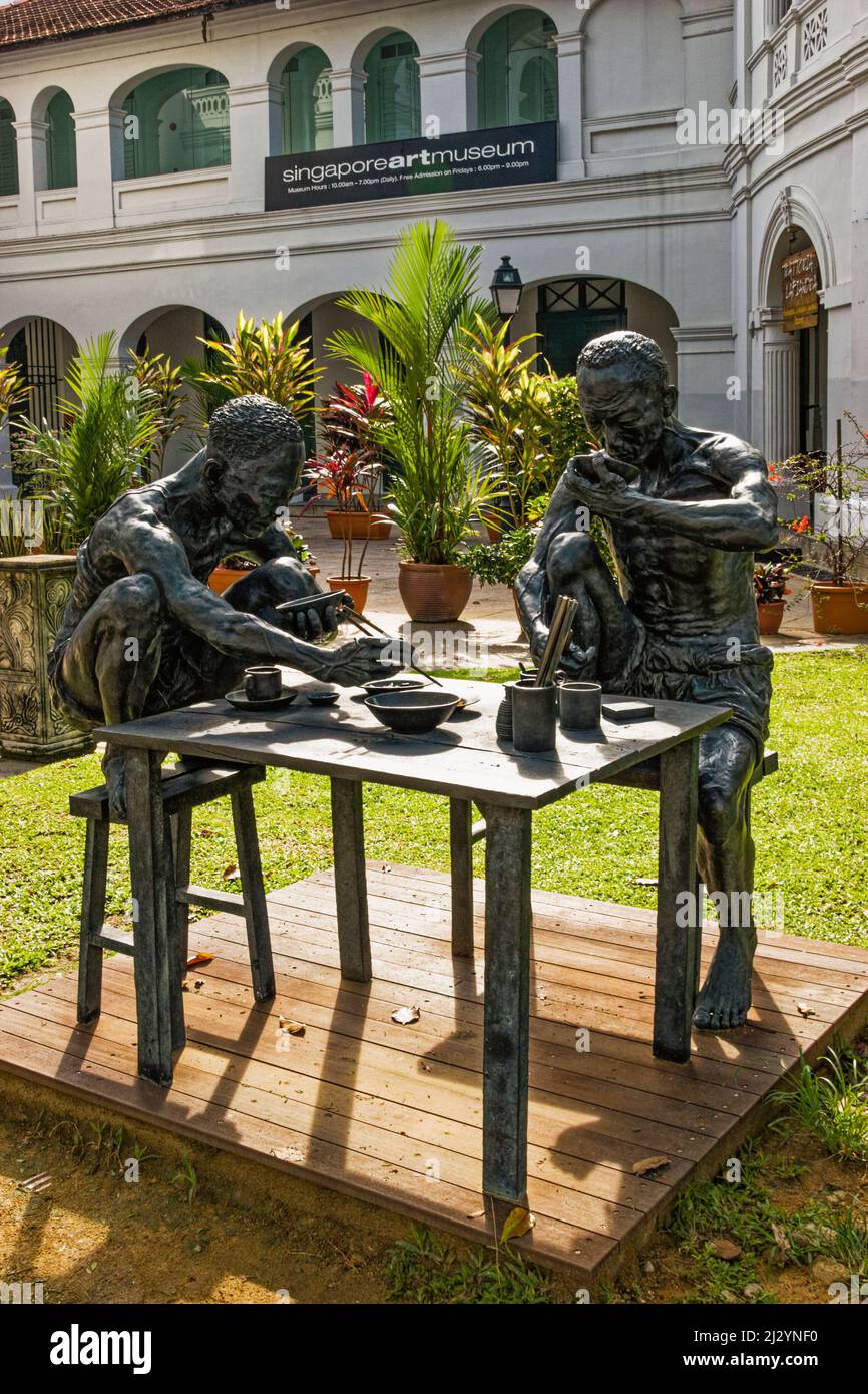 Exterior of Singapore Art Museum with outside sculptures Stock Photo ...