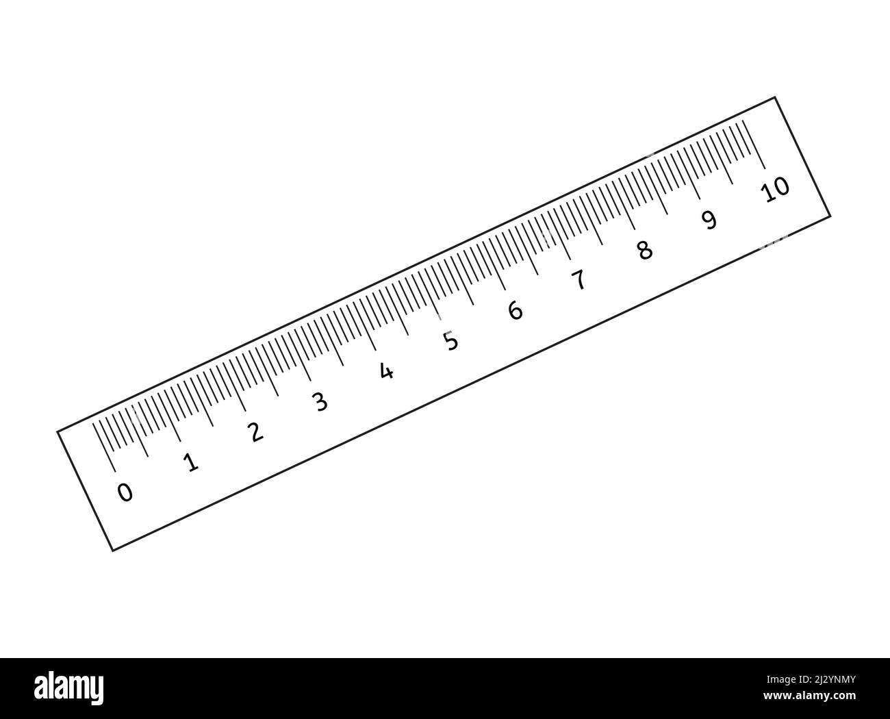 Vector black outline flat ruler icon isolated on white background Stock Vector Image & Art - Alamy