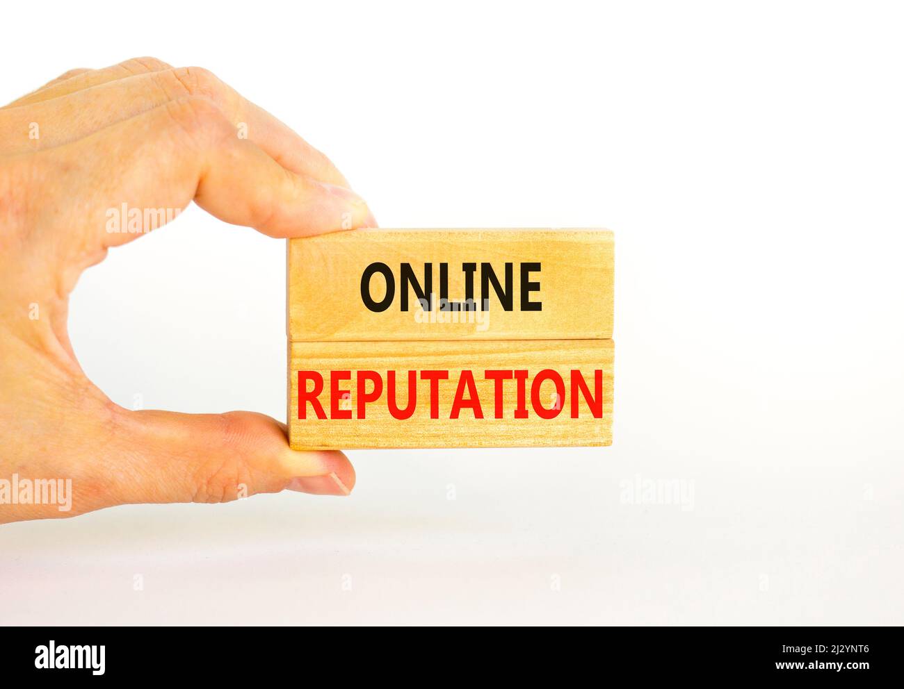 Online reputation symbol. Wooden blocks with concept words Online ...