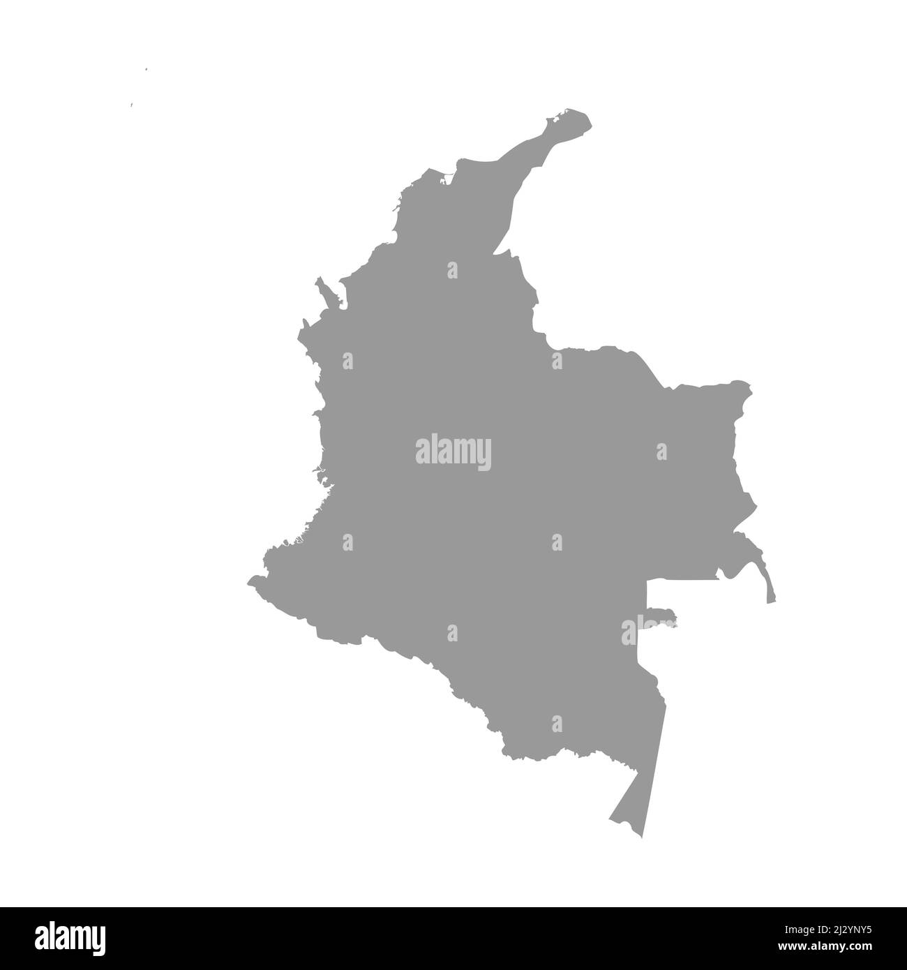 Colombia vector country map silhouette Stock Vector Image & Art - Alamy