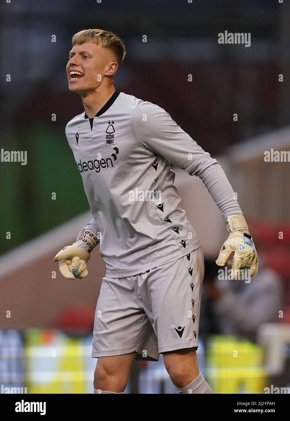 Nottingham Forest goalkeeper Aaron Bott during the FA Youth Cup semi ...