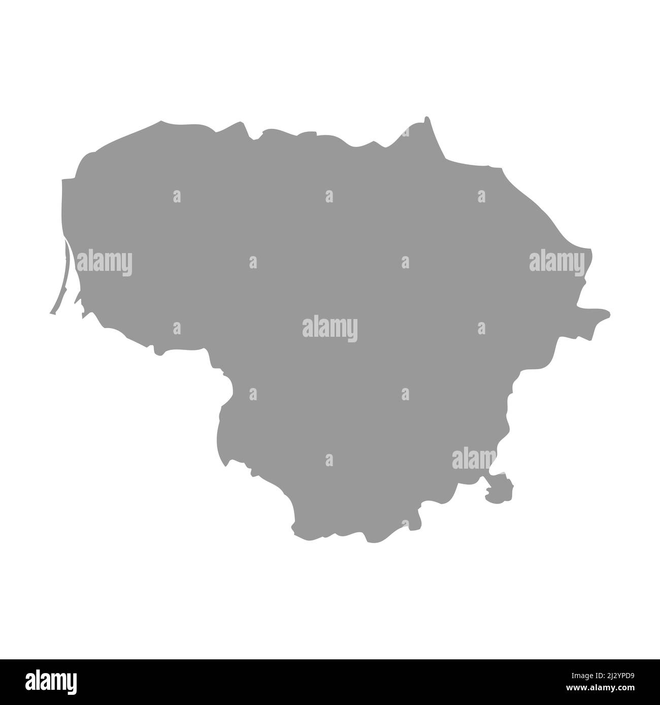 Lithuania vector country map silhouette Stock Vector Image & Art - Alamy