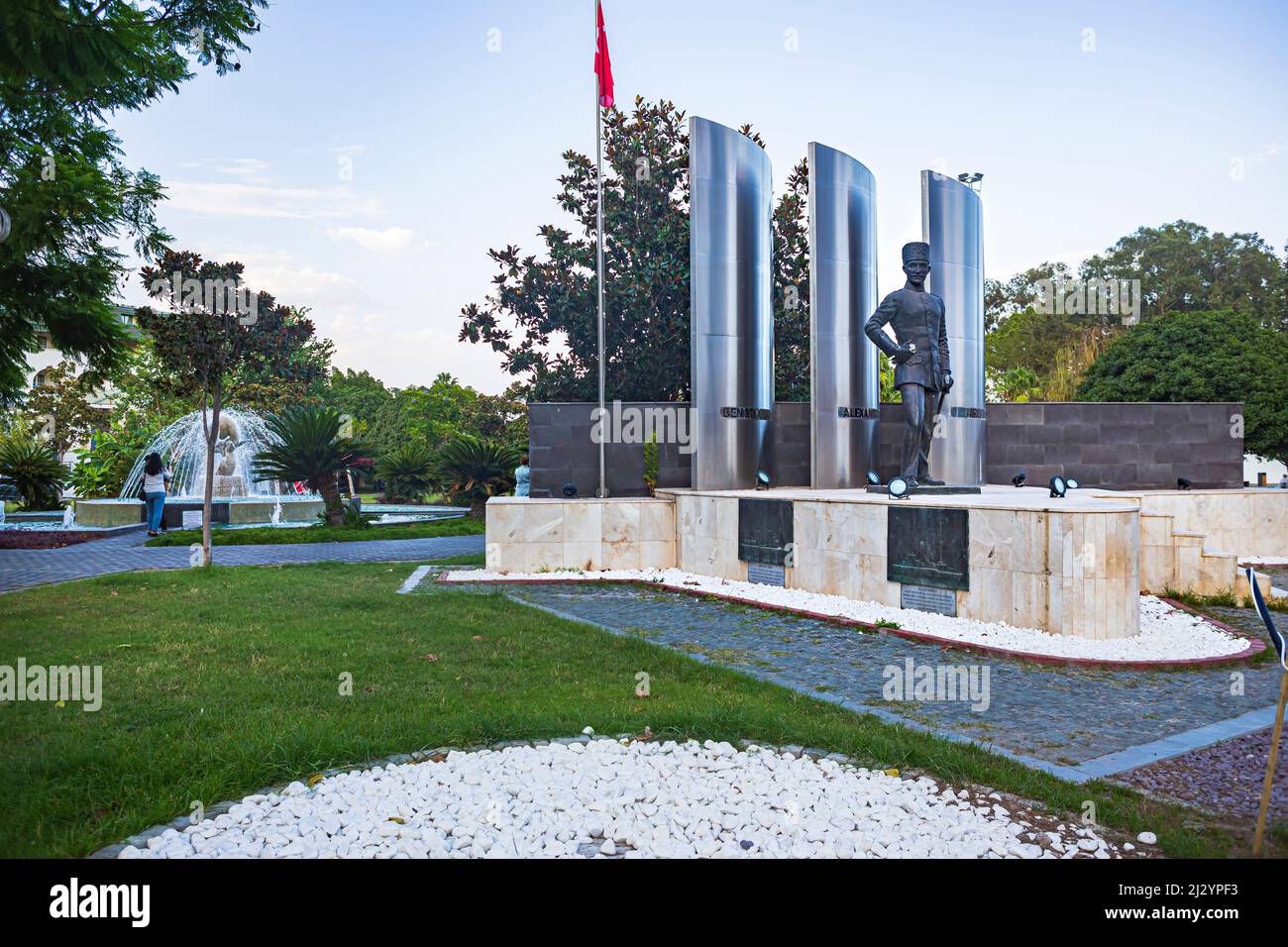 The Mustafa Ertugrul Aker Monument in Kemer, Antalya Province in Turkey ...