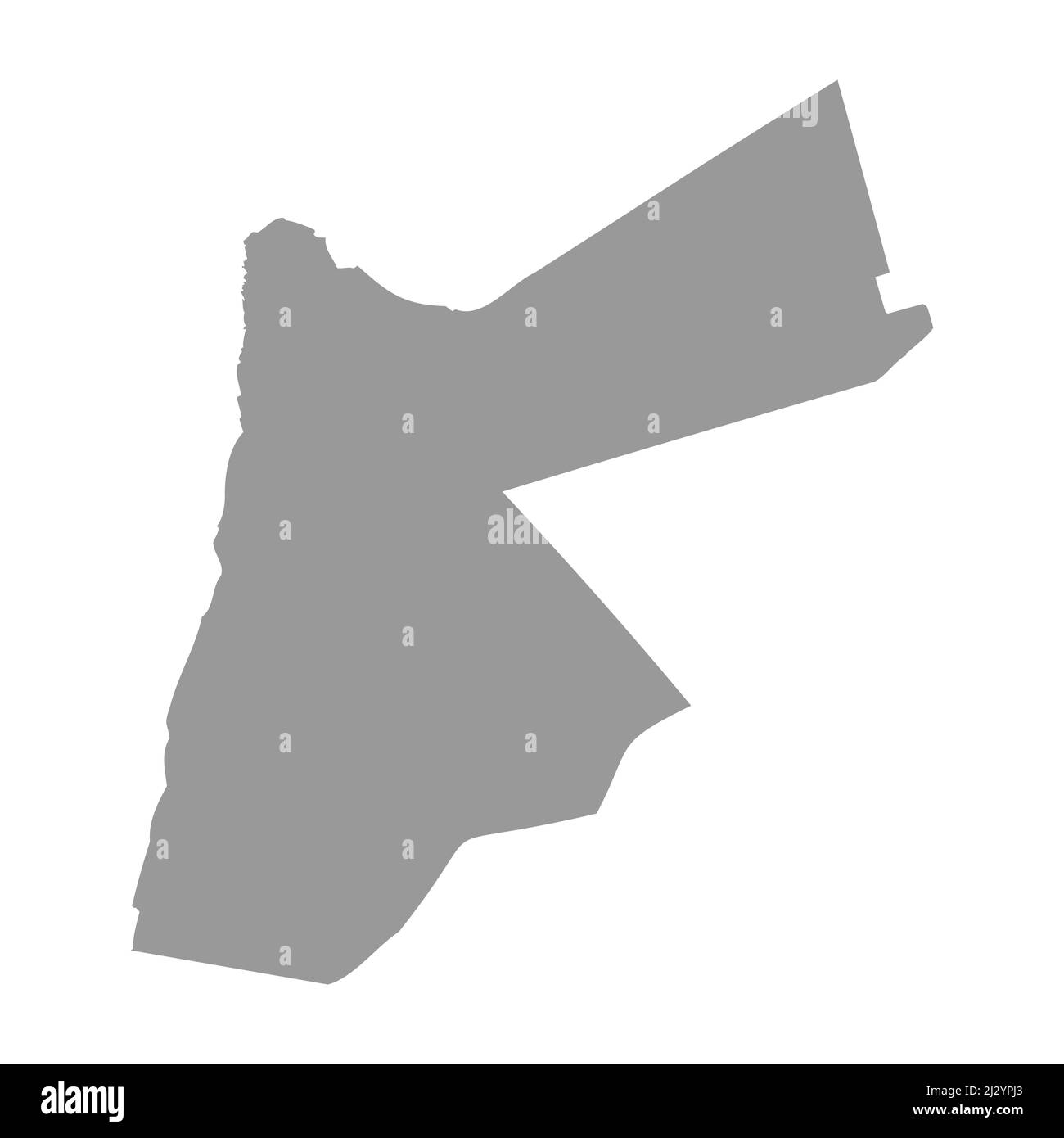 Jordan vector country map silhouette Stock Vector Image & Art - Alamy