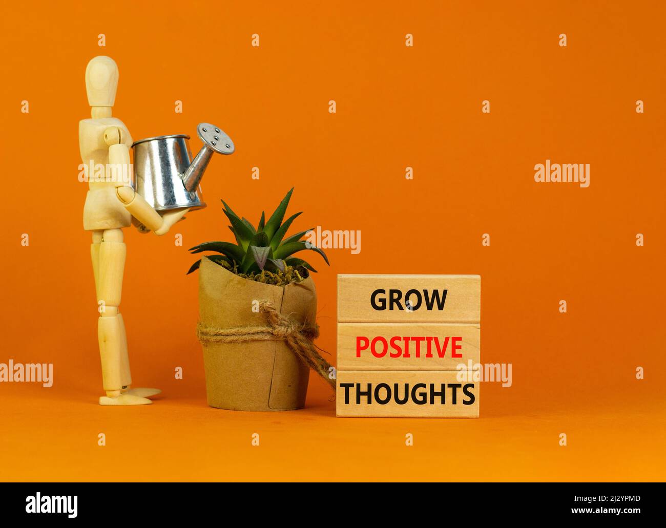 Grow positive thoughts symbol. Concept words Grow positive thoughts on ...