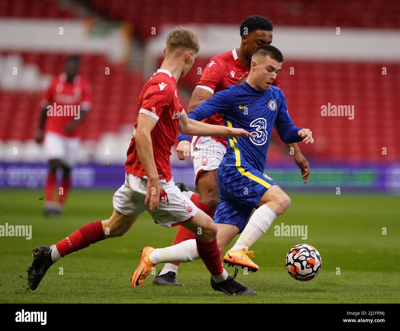 Nottingham Forest's Pharrell Johnstone and Kyle McAdam.and Chelsea's ...