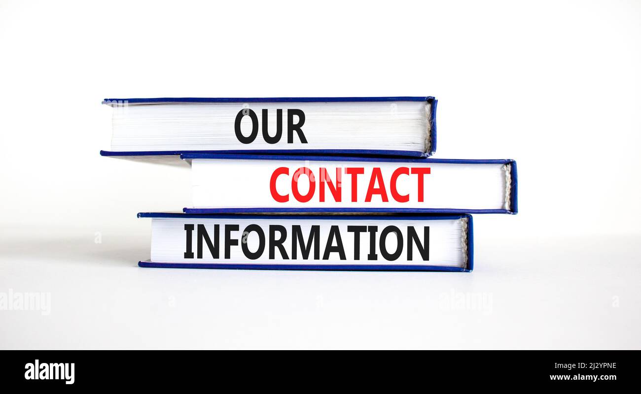 Our contact information symbol. Concept words Our contact information ...