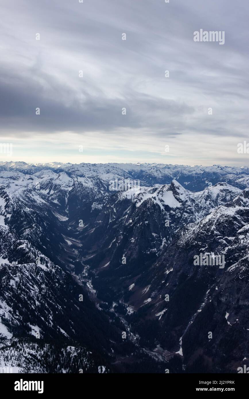 Aerial View of Canadian Rocky Mountain Landscape Stock Photo - Alamy