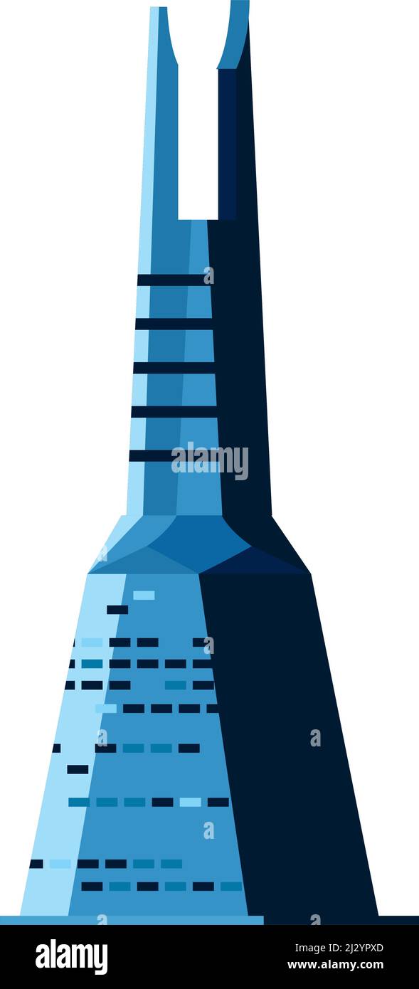 neon blue skyscraper Stock Vector Image & Art - Alamy