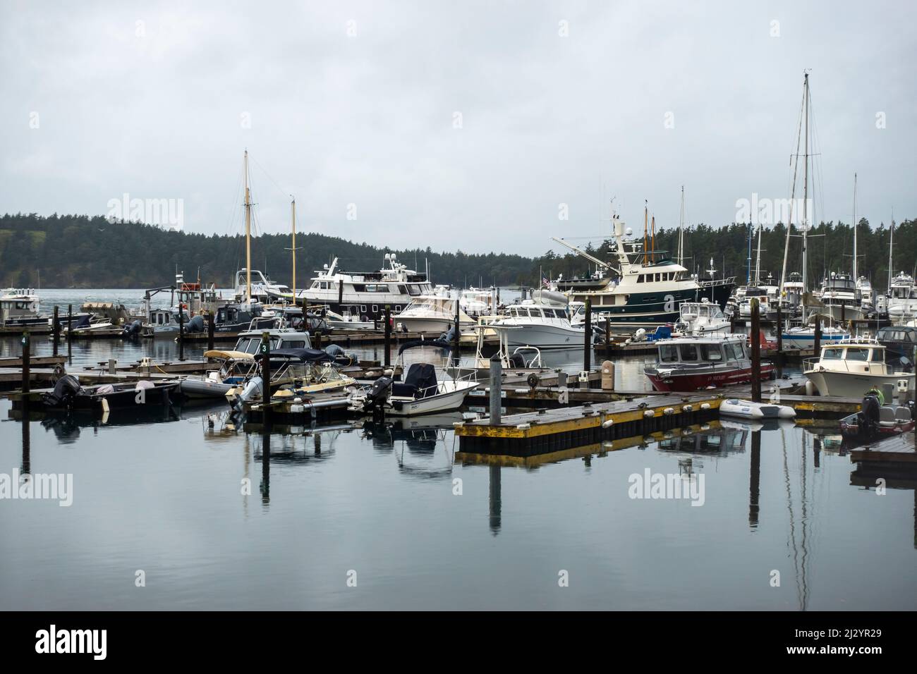 Roche Harbor, WA USA - circa November 2021: View of Roche Harbor on San ...