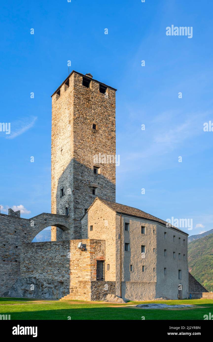 Castelgrande Castle in Bellinzona, Canton Ticino, Switzerland Stock ...