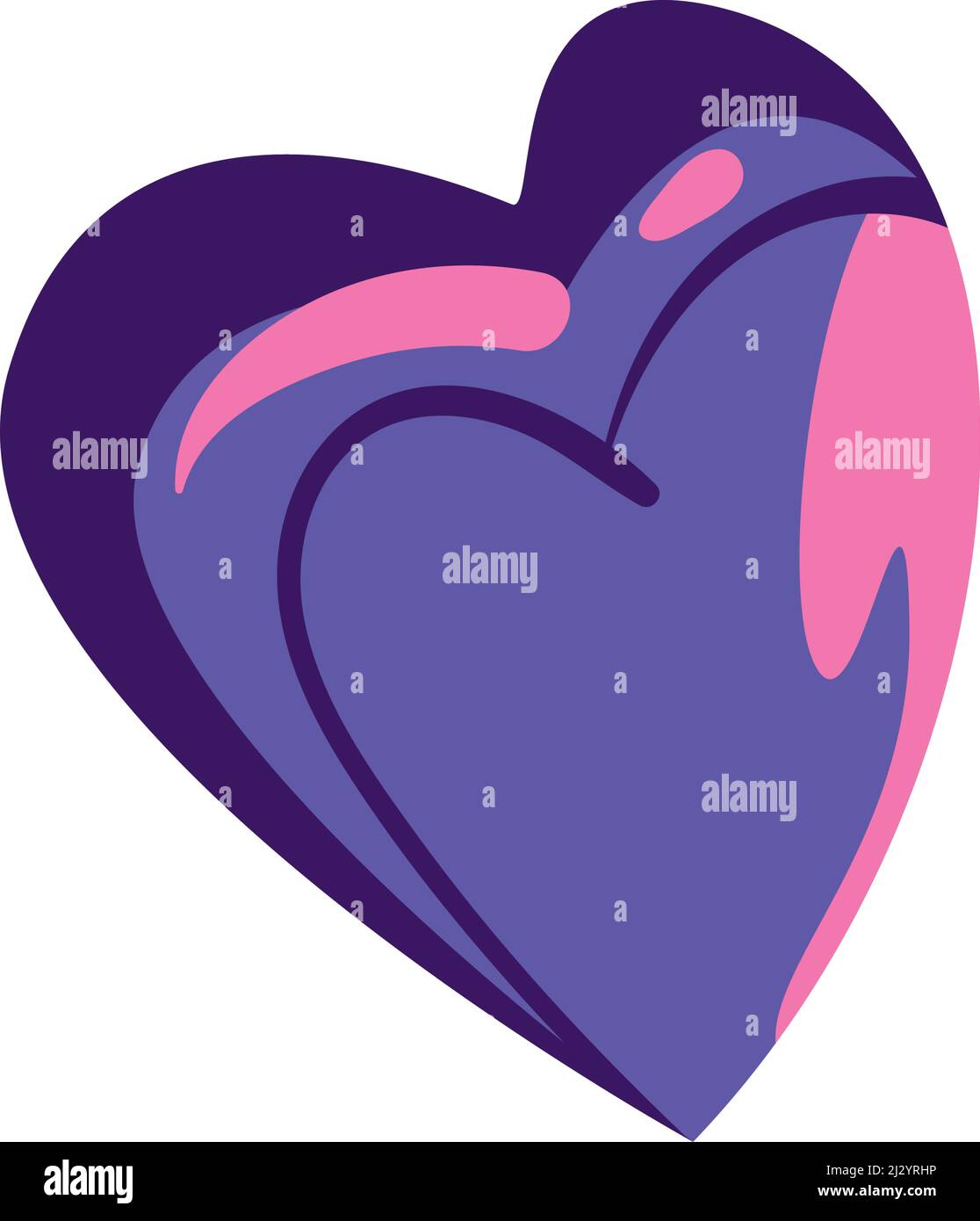 purple heart mystical Stock Vector Image & Art - Alamy