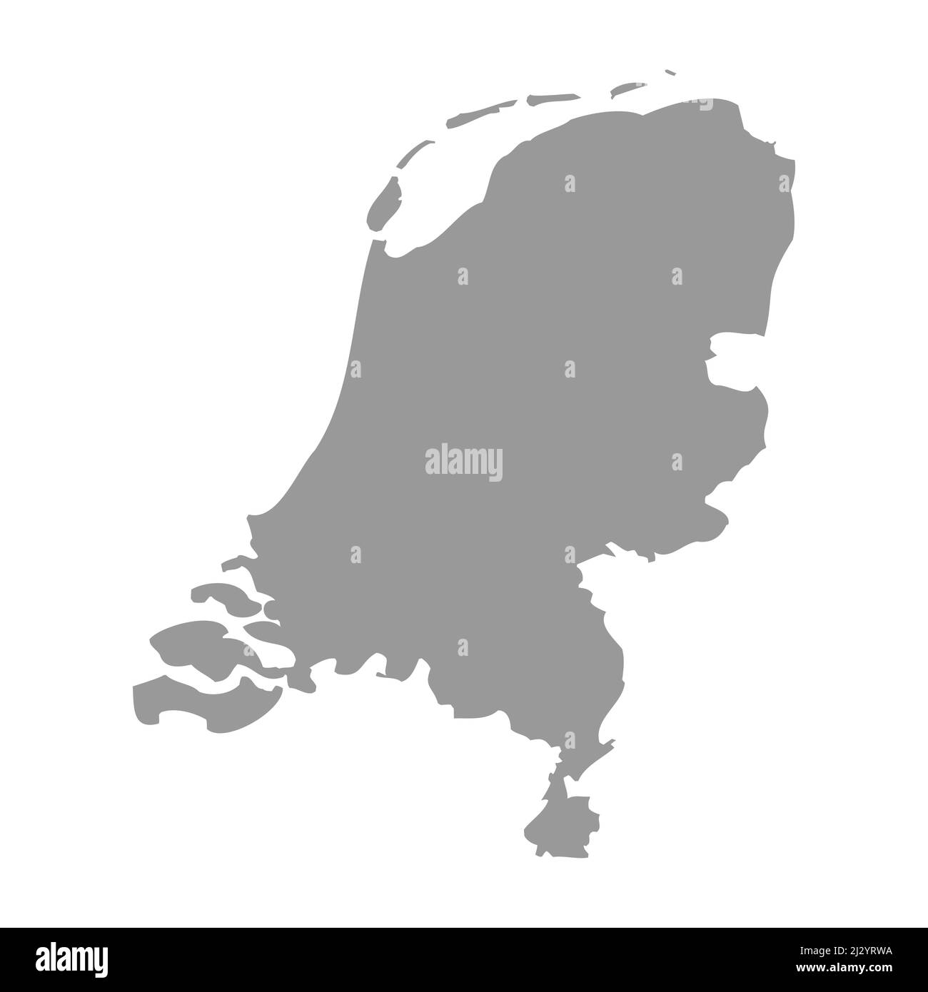 Netherlands vector country map silhouette Stock Vector Image & Art - Alamy