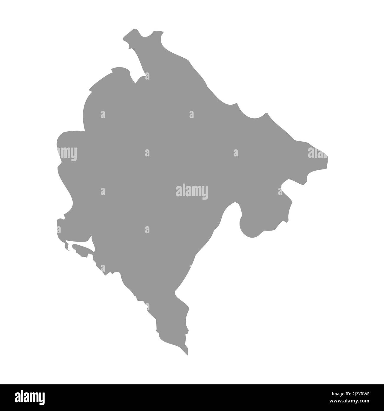Montenegro vector country map silhouette Stock Vector Image & Art - Alamy