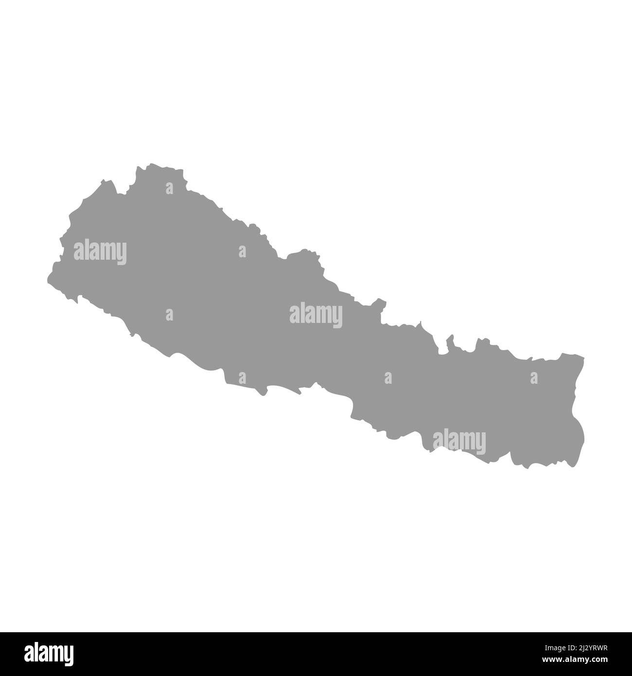 Nepal vector country map silhouette Stock Vector Image & Art - Alamy