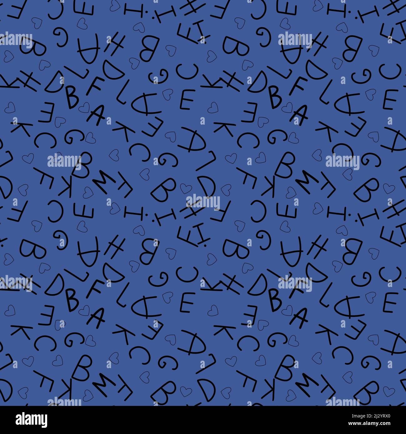 Alphabet seamless pattern for fabrics and packaging and gifts and cards ...