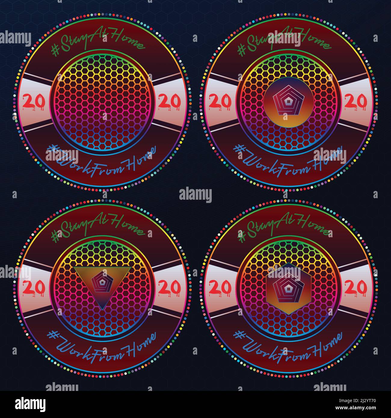 Modern and colorful badge logo vintage collection artwork design Stock ...