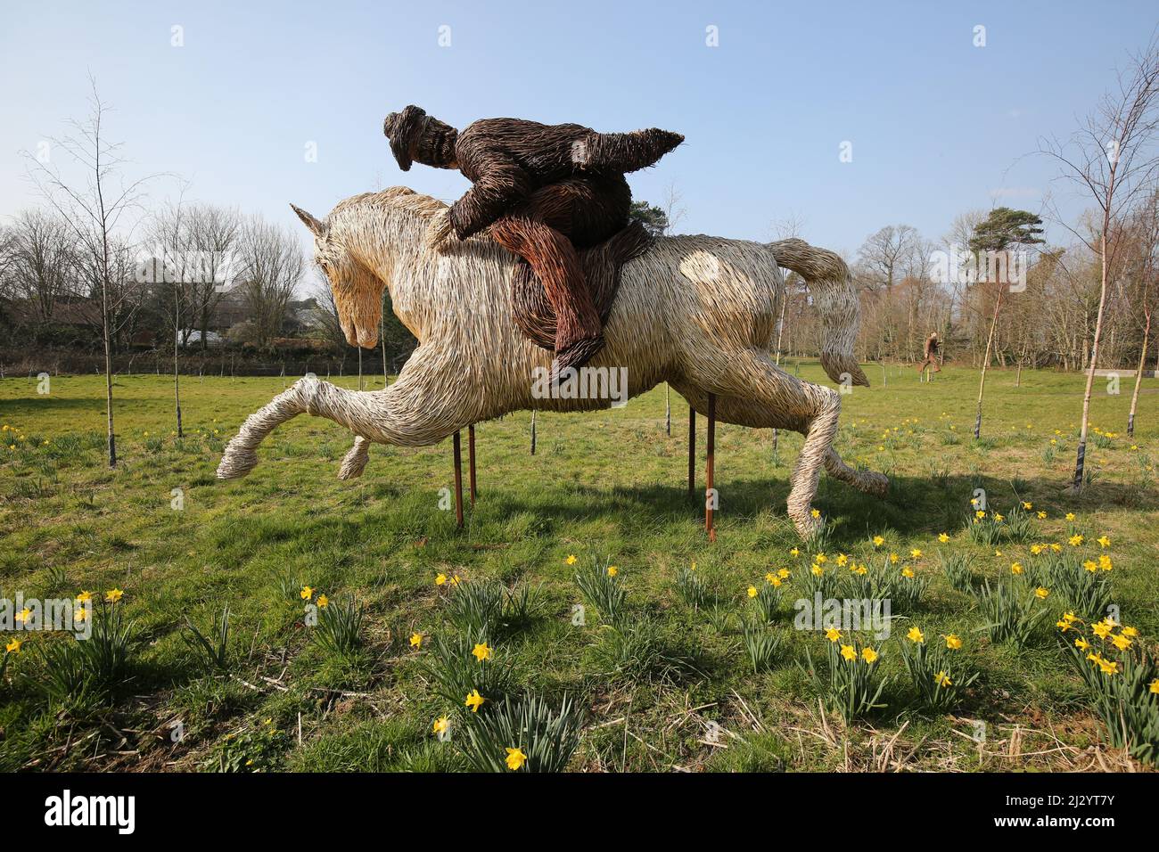 Robert Burns Cottage, Alloway, Ayr, Scotland,. Willow art work ...