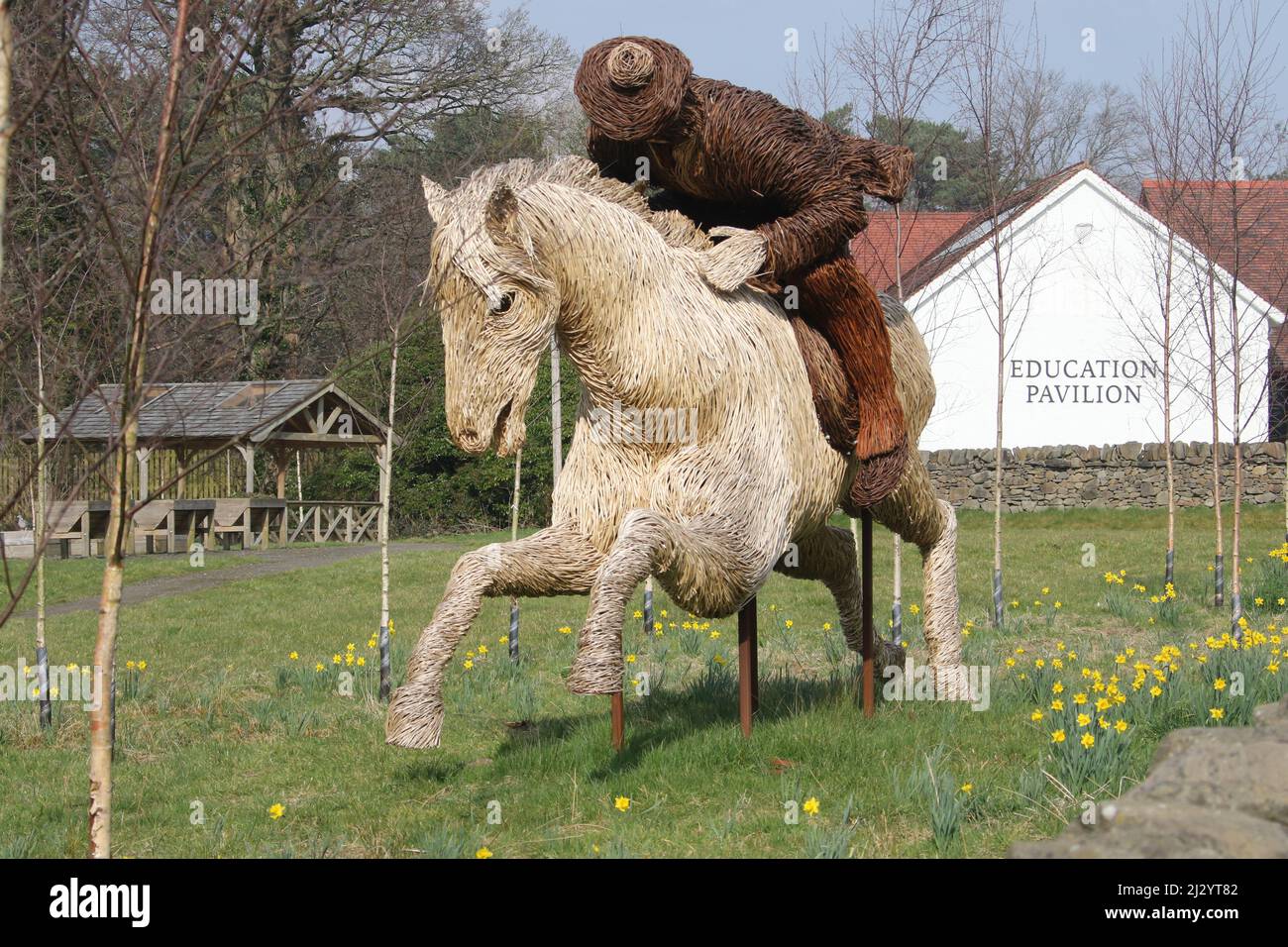 Robert Burns Cottage, Alloway, Ayr, Scotland,. Willow art work ...