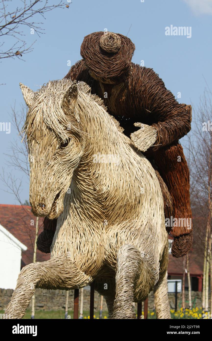 Robert Burns Cottage, Alloway, Ayr, Scotland,. Willow art work ...