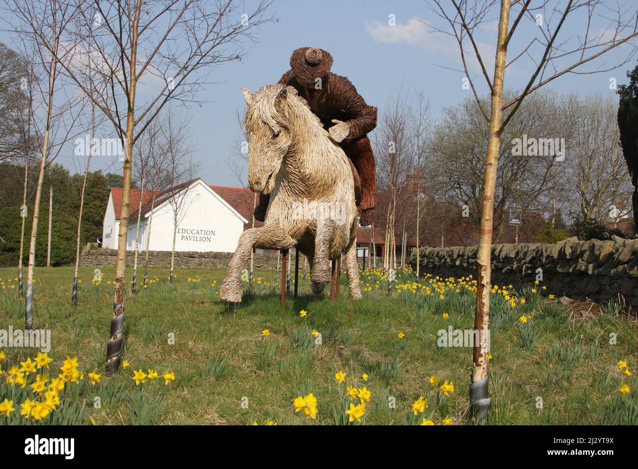 Robert Burns Cottage, Alloway, Ayr, Scotland,. Willow art work ...