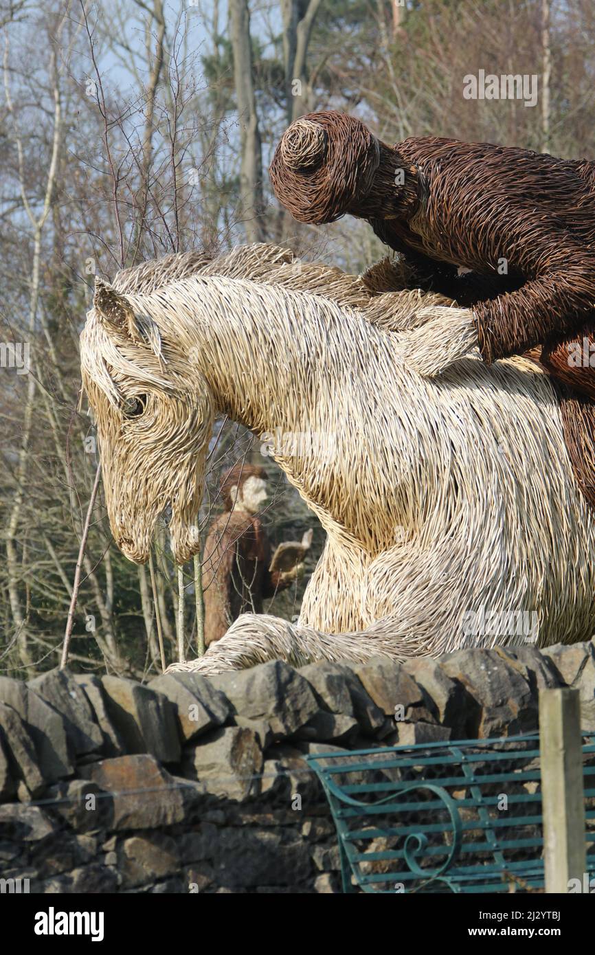 Robert Burns Cottage, Alloway, Ayr, Scotland,. Willow art work ...