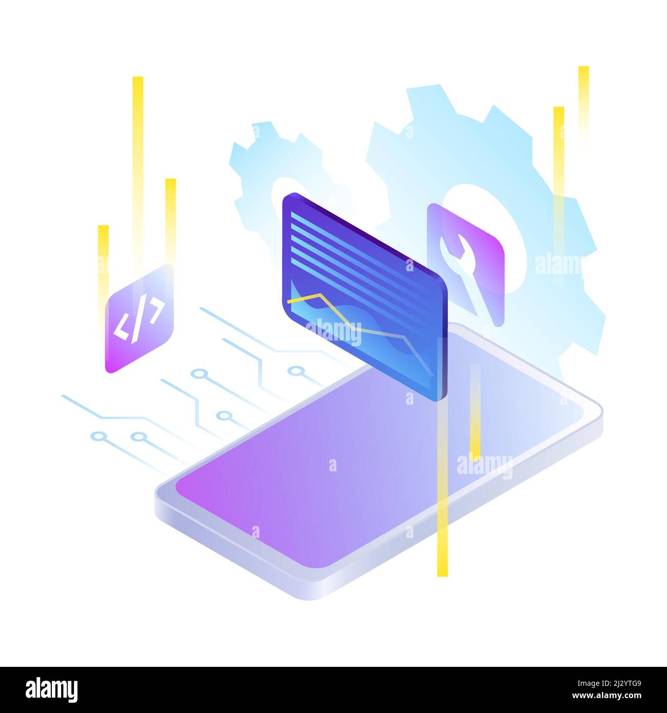 Update app Stock Vector Images - Alamy