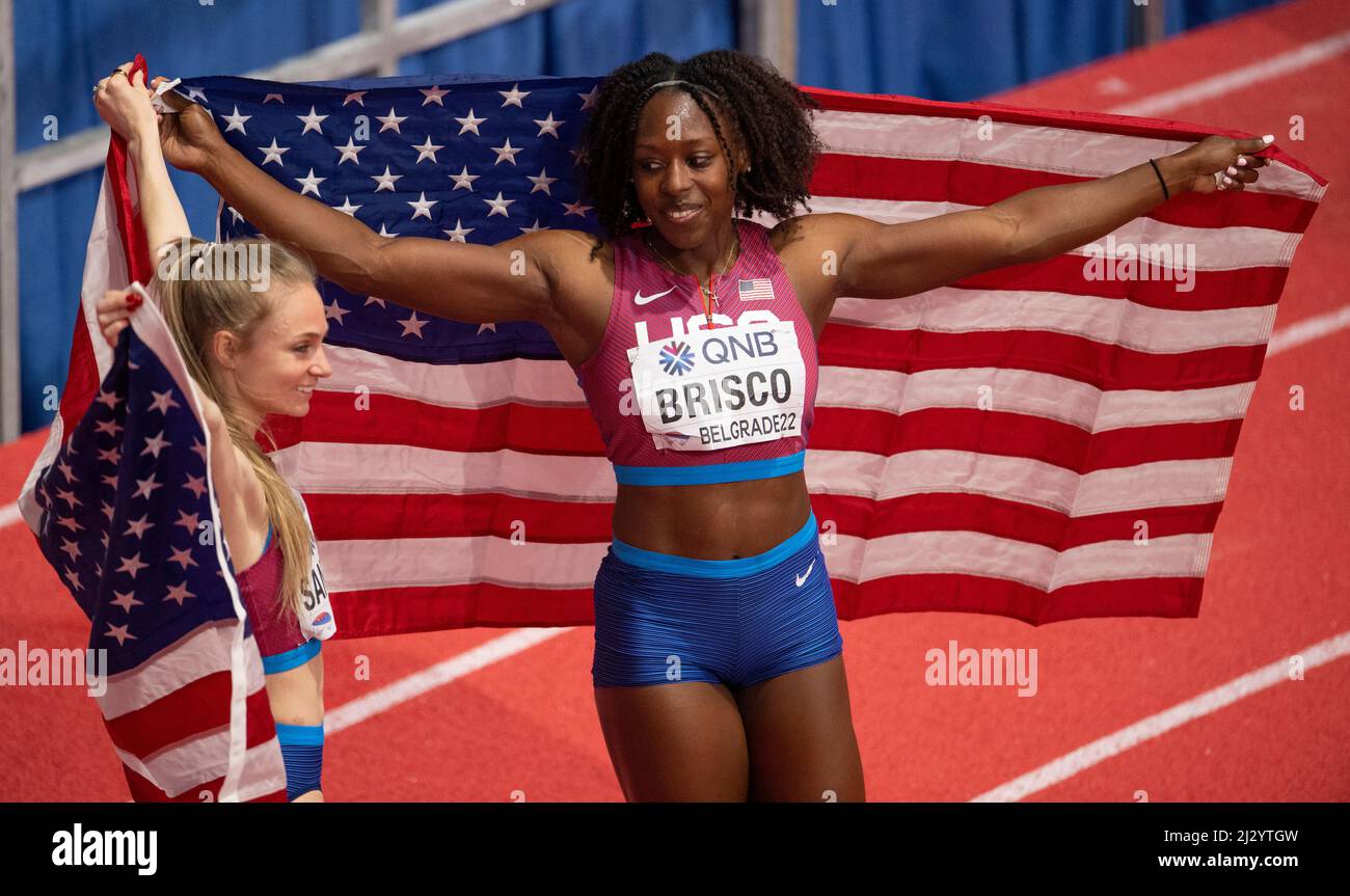 Mikiah Brisco and Marybeth Sant-Price USA celebrate after competing in ...