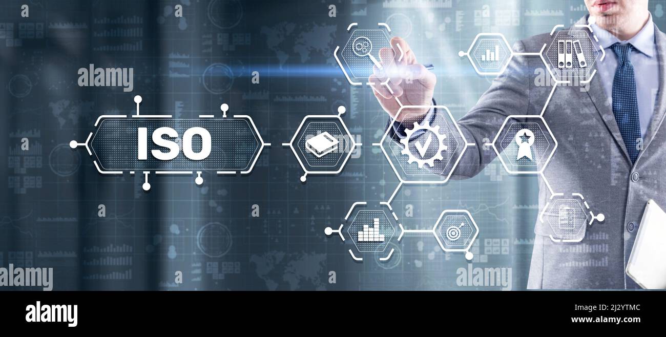 ISO certification concept standard quality control. International ...