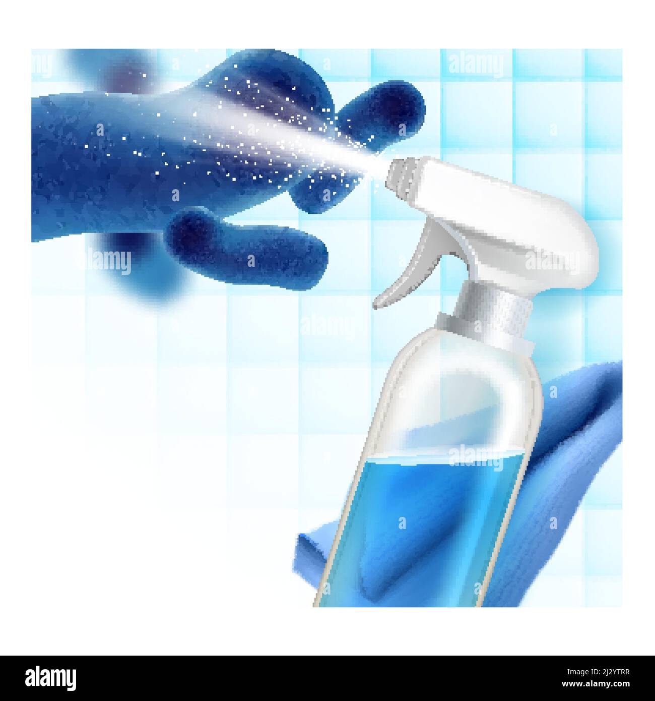 Disinfectant Spray Creative Promo Banner Vector Stock Vector Image ...