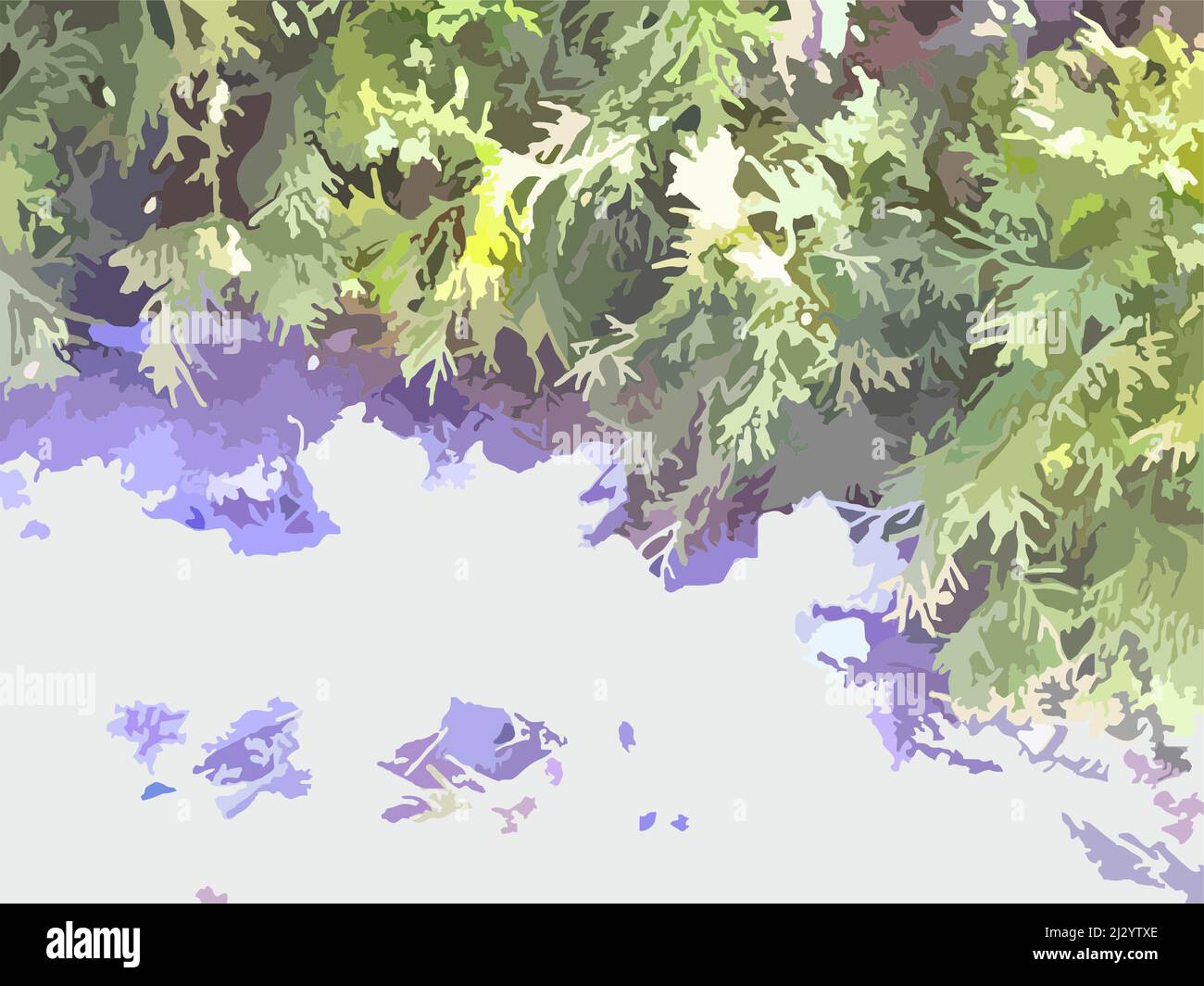 Winter forest motif for interior solutions. Tui branches and snow for ...