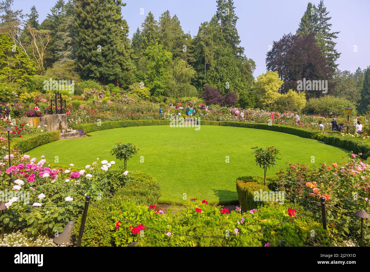 Victoria; The Butchart Gardens; Rose Garden Stock Photo - Alamy