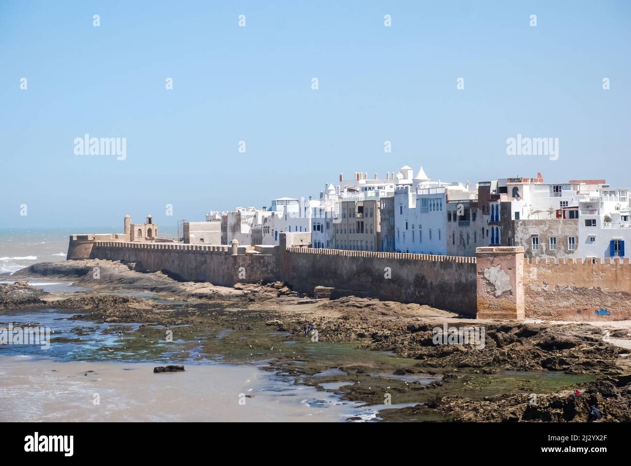 Essaouira landscape of the harbour and its ancient fortress, Morocco ...