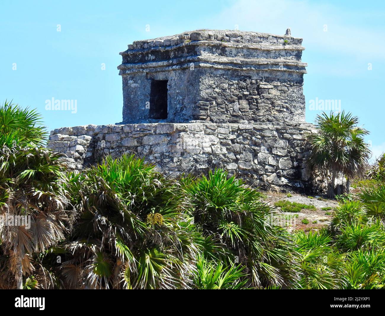 Mayan ruins at Tulum, Mexico. Stone building Stock Photo - Alamy