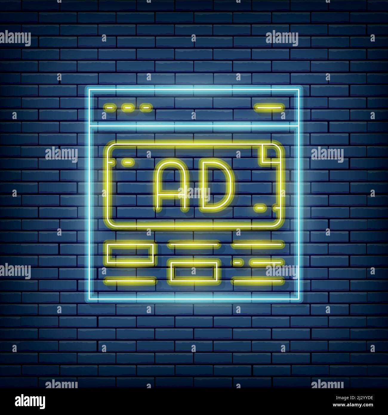 Vector ad, advertisement, media marketing neon sign. Vector ...