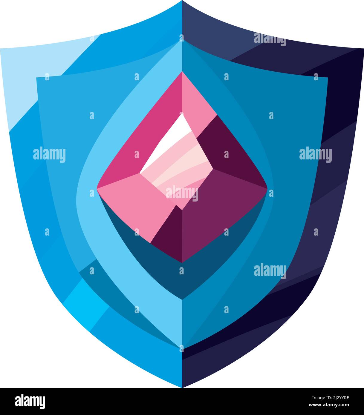 blue fantasy shield Stock Vector Image & Art - Alamy