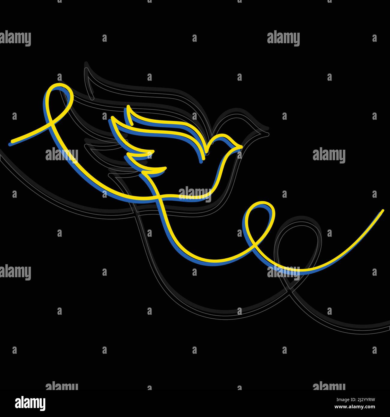 Ukraine flag dove peace Stock Vector Images - Alamy