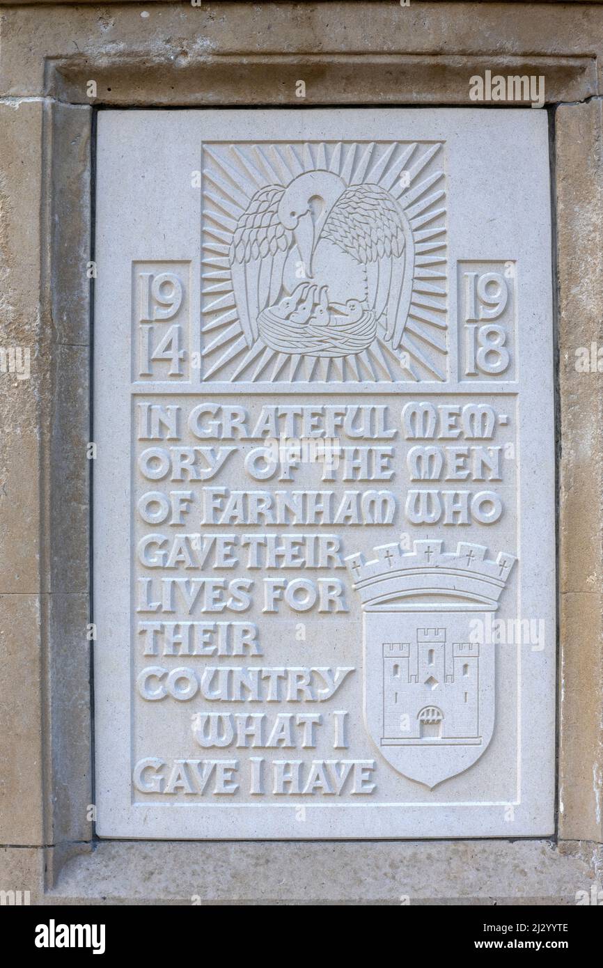 Farnham war memorial hi-res stock photography and images - Alamy
