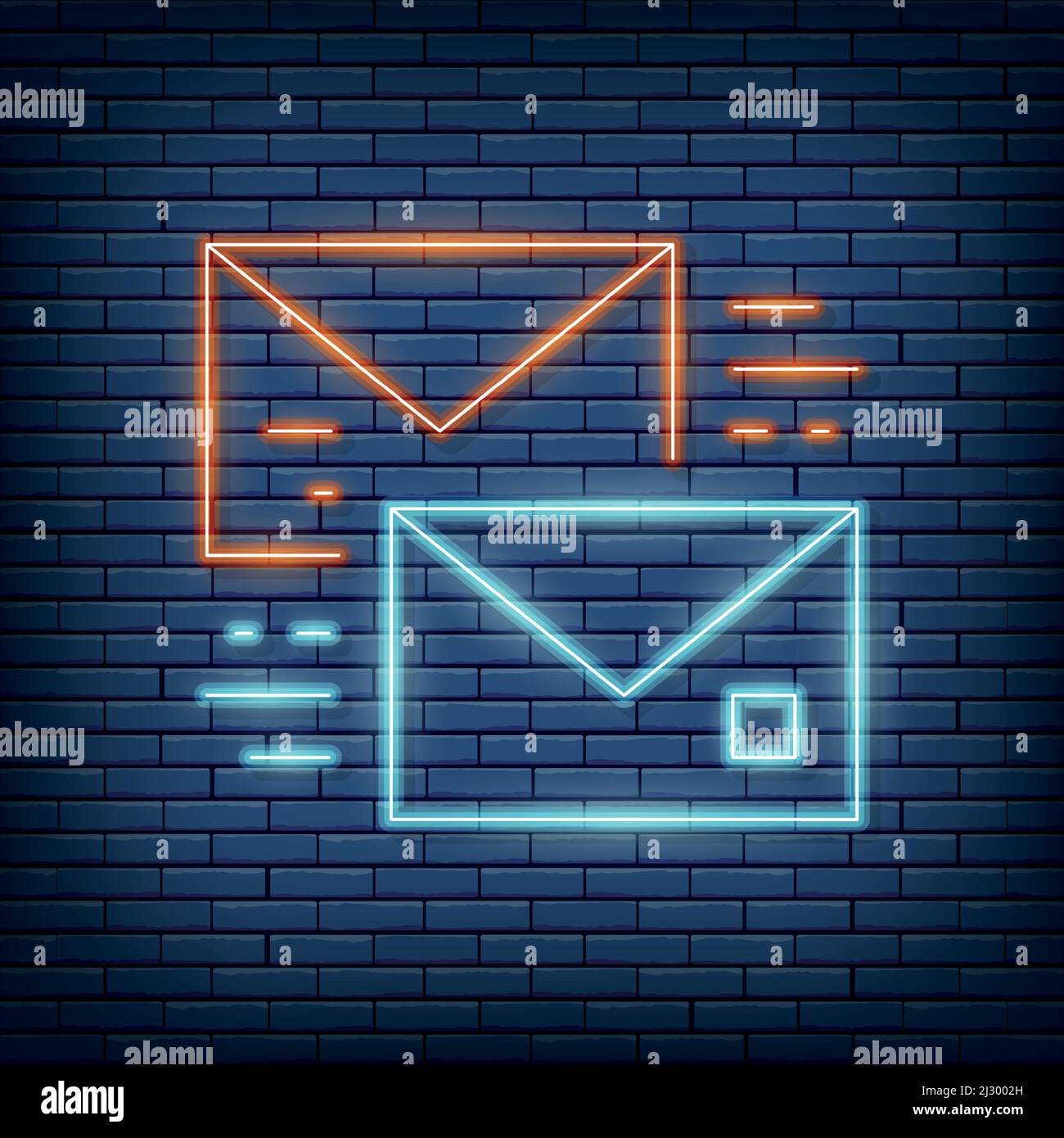 Vector letter, communication, dialogue neon sign. Vector illustration ...